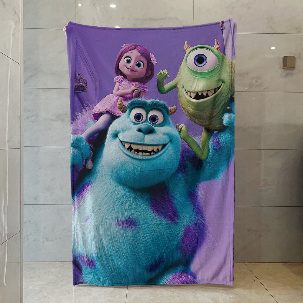 Cartoon Monsters University Blanket, Flannel Soft Cozy Lightweight ...