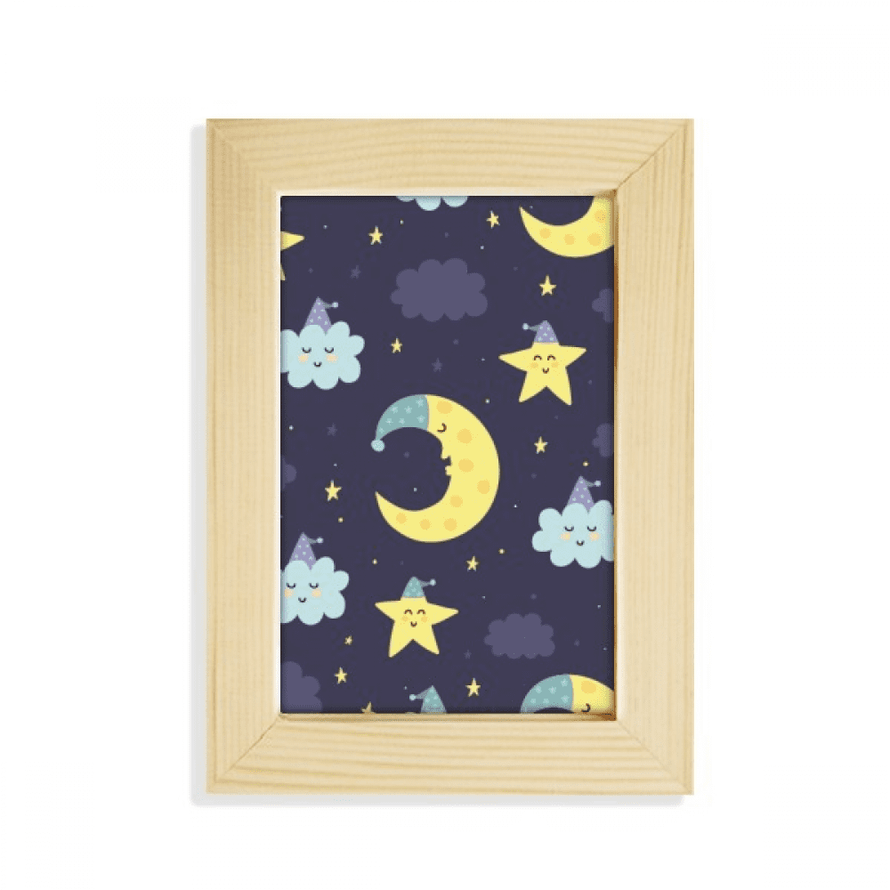 Cartoon Moon Night Personification Pattern Desktop Display Photo Frame ...