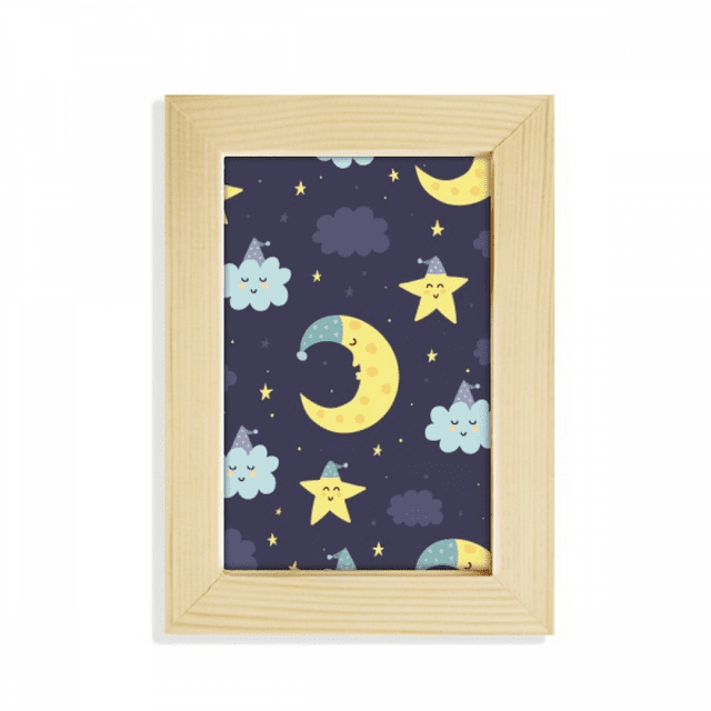 Cartoon Moon Night Personification Pattern Desktop Display Photo Frame ...