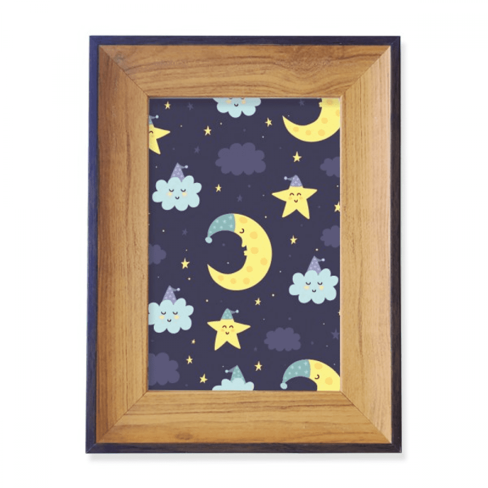 Cartoon Moon Night Personification Pattern Photo Frame Exhibition ...