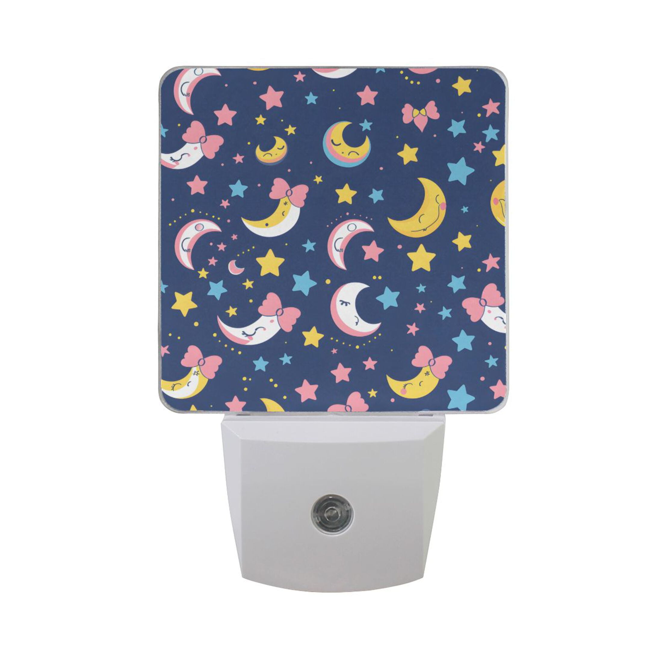 Cartoon Moon and Star Night Light 2 Pack LED Nightlight Plug into Wall ...