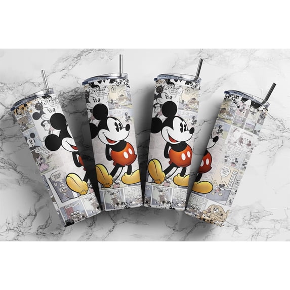 Cartoon Mouse 20 oz Skinny Tumbler, Mickey Mouse Sublimation Design ...