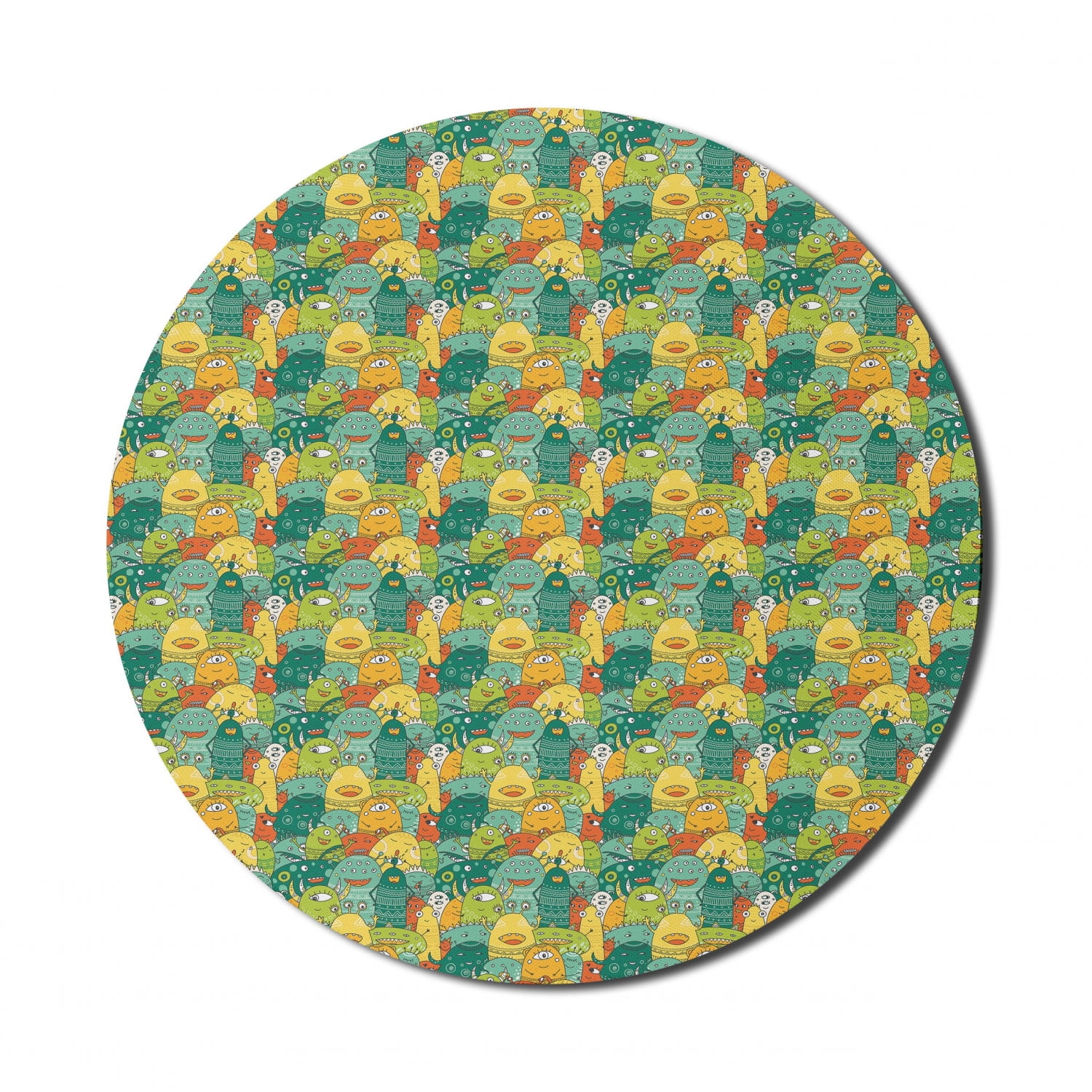 Cartoon Mouse Pad for Computers, Funny Scary Monsters Halloween ...