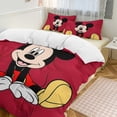 Cartoon Mouse Print Bedding 3 Piece Set Printing Duvet Cover And 2 ...
