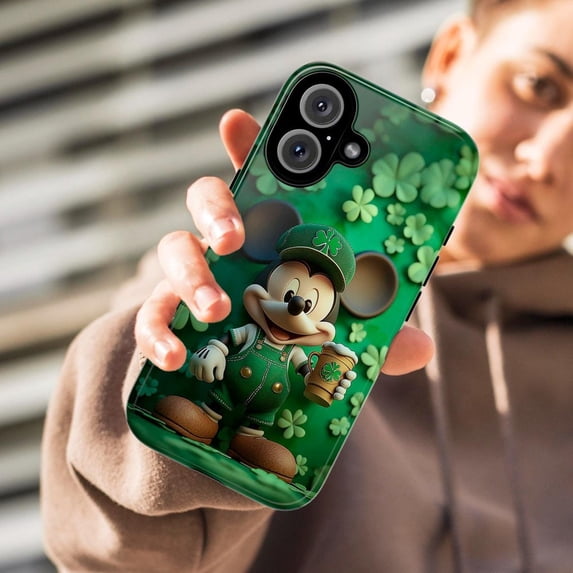 Cartoon Mouse St Patricks Day Irish Luck Phone Case with iPhone 17 to ...