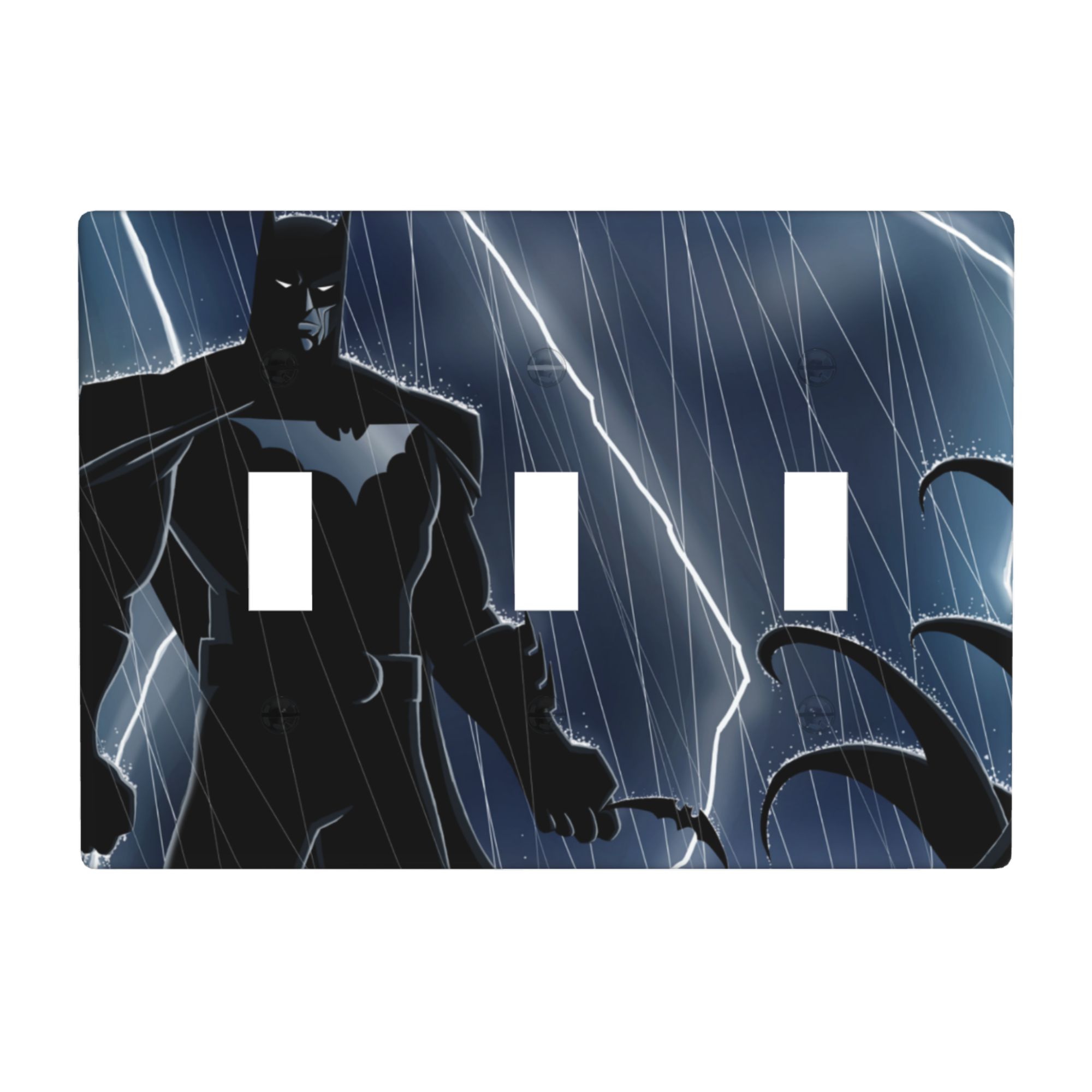 Cartoon Movie Hero Batman 3-Gang Light Switch Cover Plates Single ...