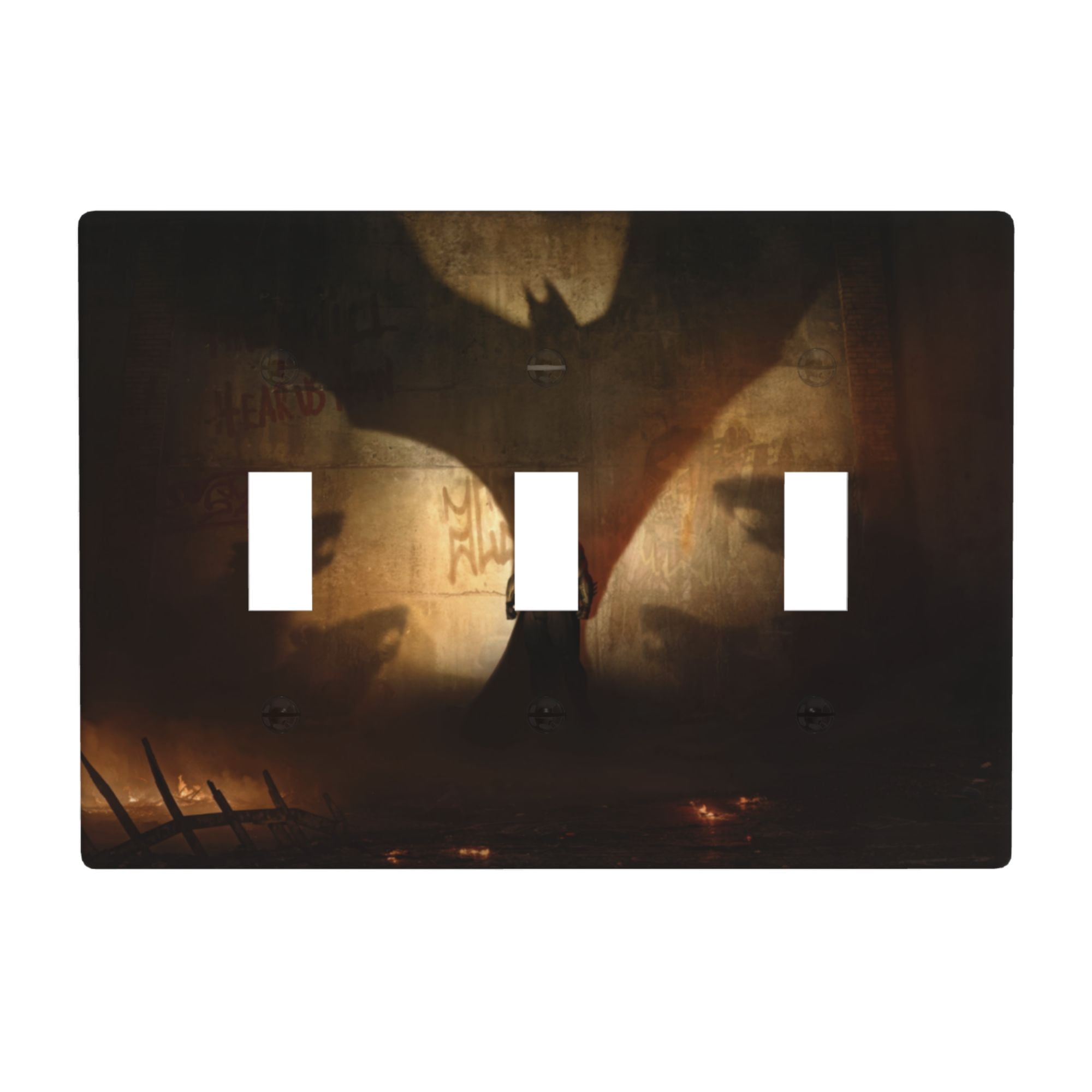 Cartoon Movie Hero Batman 3-Gang Light Switch Cover Plates Single ...