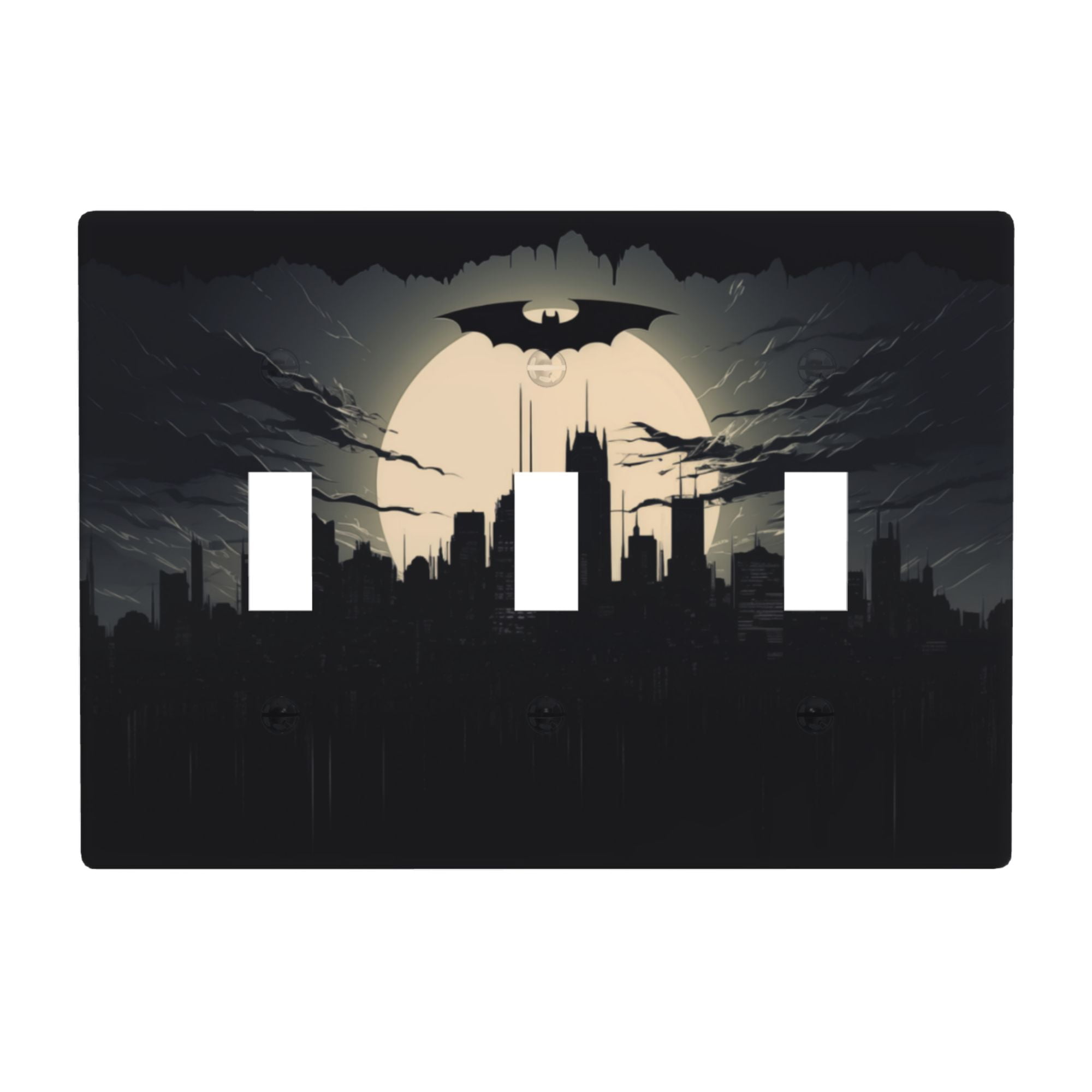 Cartoon Movie Hero Batman 3-Gang Light Switch Cover Plates Single ...