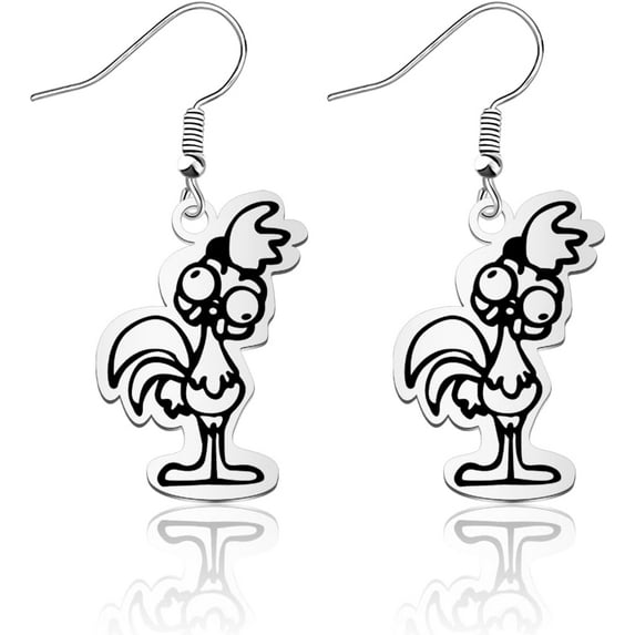 Cartoon Movie Inspired Gift Chicken Earrings Funny Chicken Mom Chicken ...