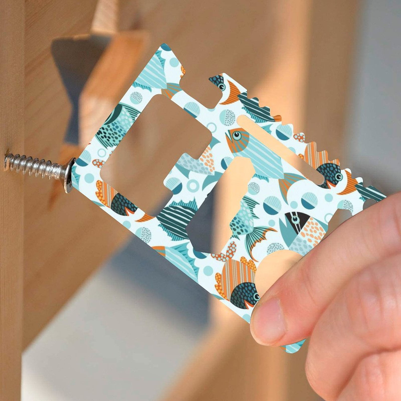 Cartoon Multitool Credit Card Sized Pocket Tool, 11-in-1 Wallet Multi ...