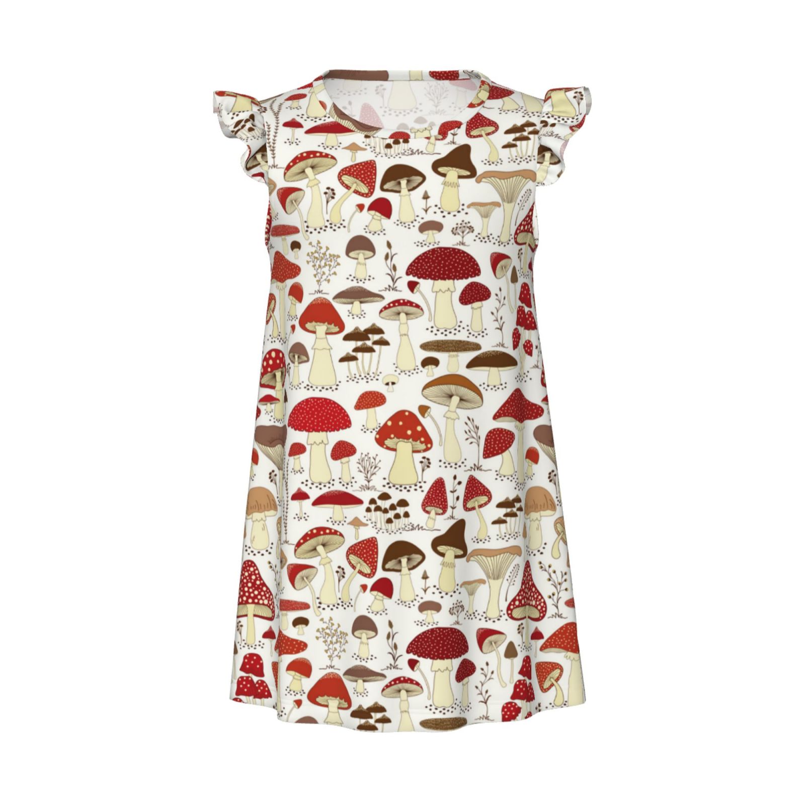 Cartoon Mushrooms Girls Nightgowns, Pajamas for Girls, Soft Flutter ...