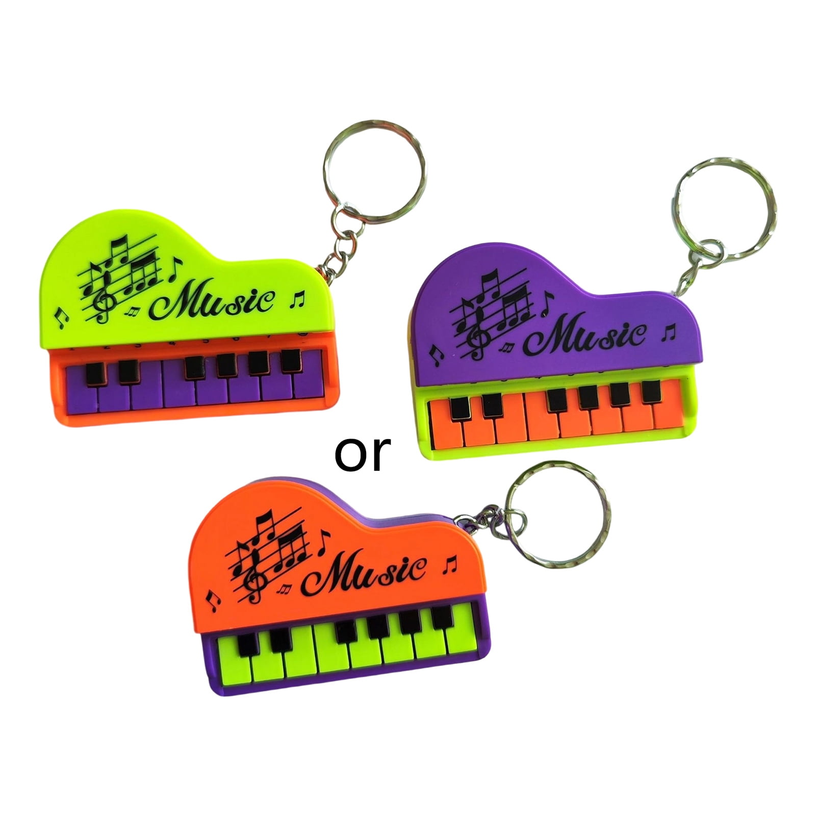 Cartoon Music Electronic Piano Key Chain Creative Couple Pendant Piano ...