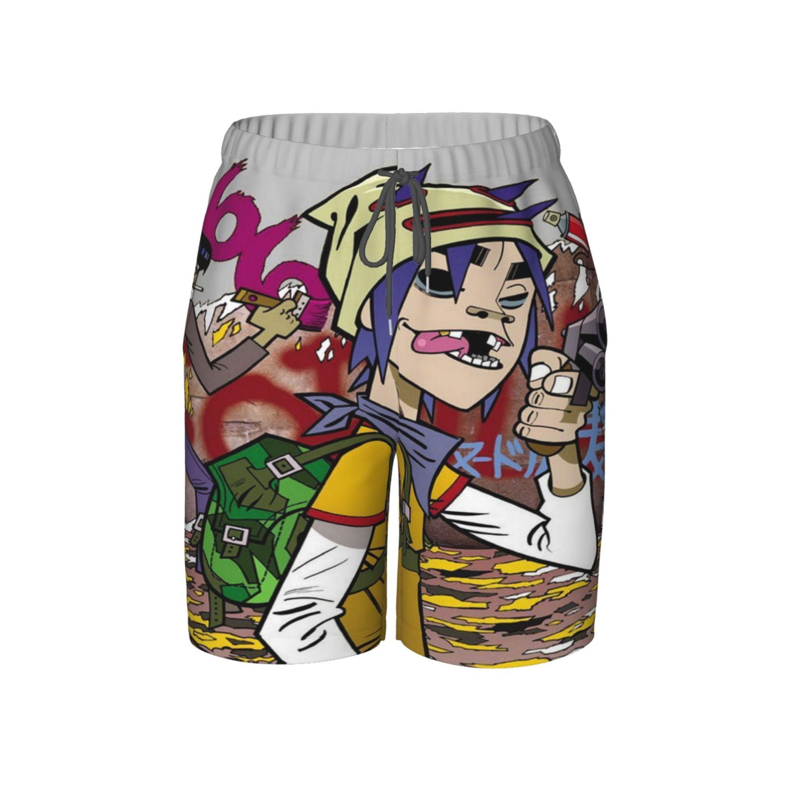 Cartoon Music Gorillaz Boy's Board Shorts Teen Swim Trunks Drawstring ...