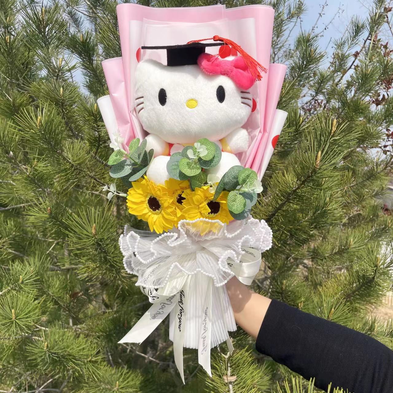 Cartoon My Melody Kuromi Cinnamoroll With graduation hats Handmade ...