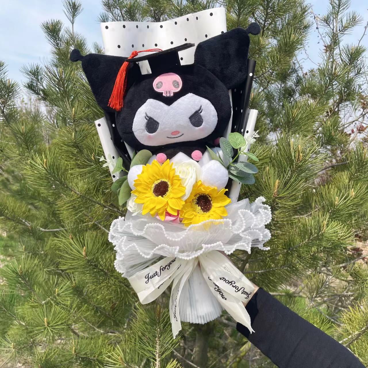 Cartoon My Melody Kuromi Cinnamoroll With graduation hats Handmade ...
