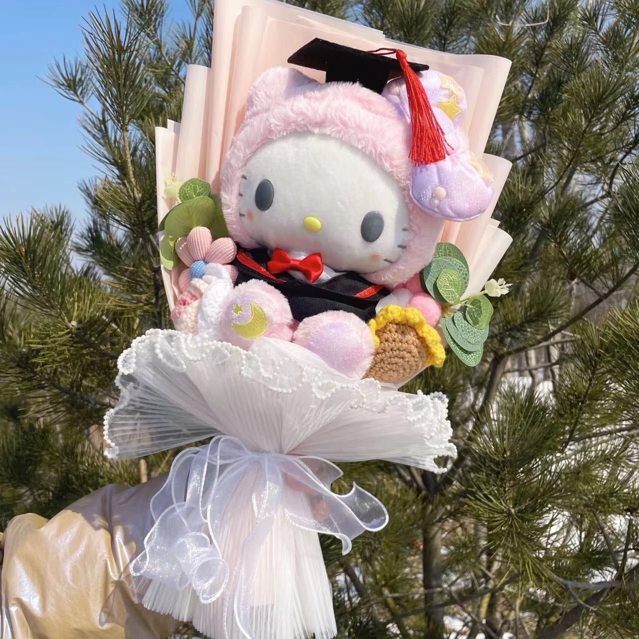 Cartoon My Melody Kuromi Cinnamoroll With graduation hats Handmade ...