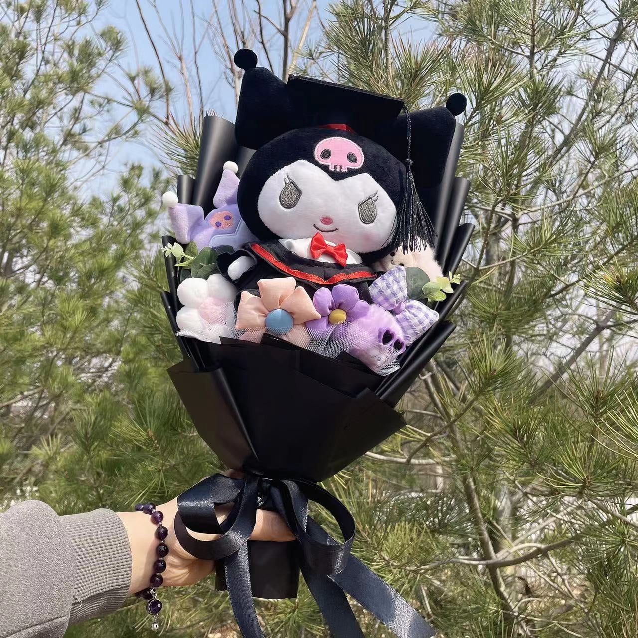 Cartoon My Melody Kuromi Cinnamoroll With graduation hats Handmade ...