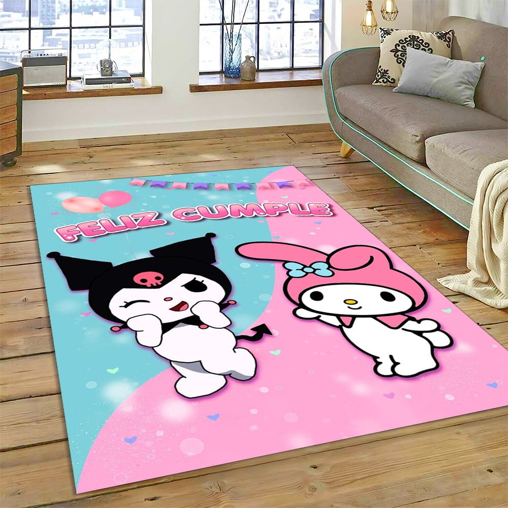 Cartoon My Melody Kuromi Hello Kitty Sanrio Carpet Rug for Bedroom ...
