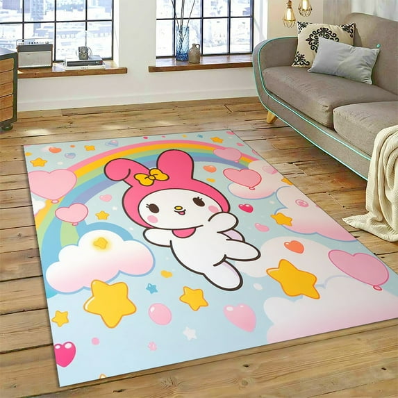Cartoon My Melody Kuromi Hello Kitty Sanrio Carpet Rug for Bedroom ...