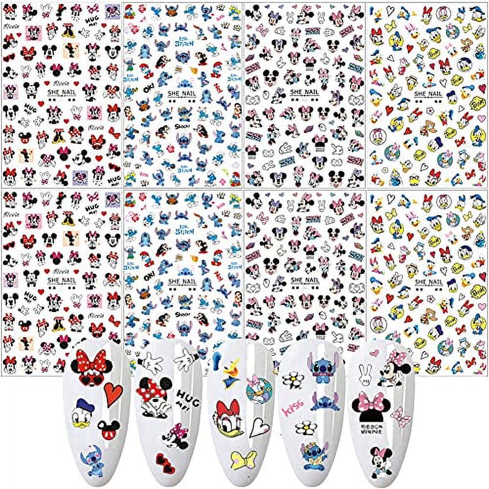Cartoon Nail Art Stickers Decal 3D Self-Adhesive Nail Decals Cute ...
