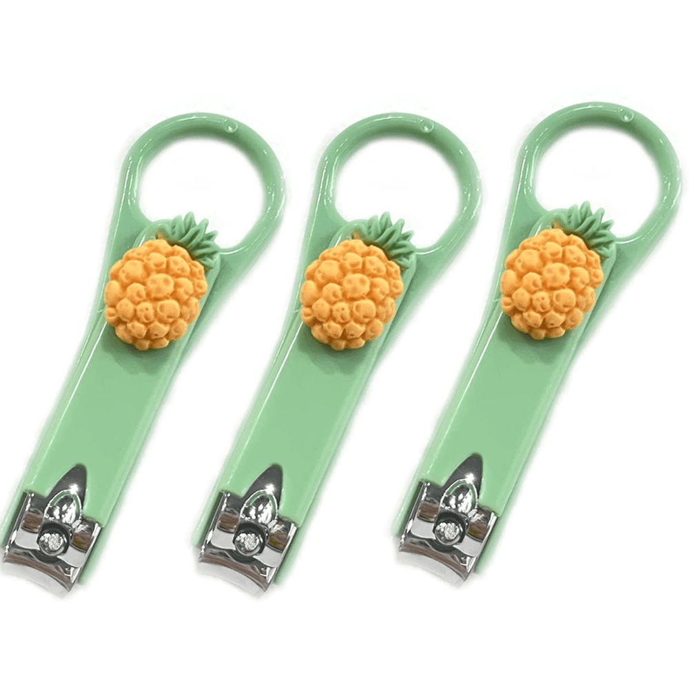 Cartoon Nail Clippers, 3 Pair Portable Tools - pineapple - Walmart.com