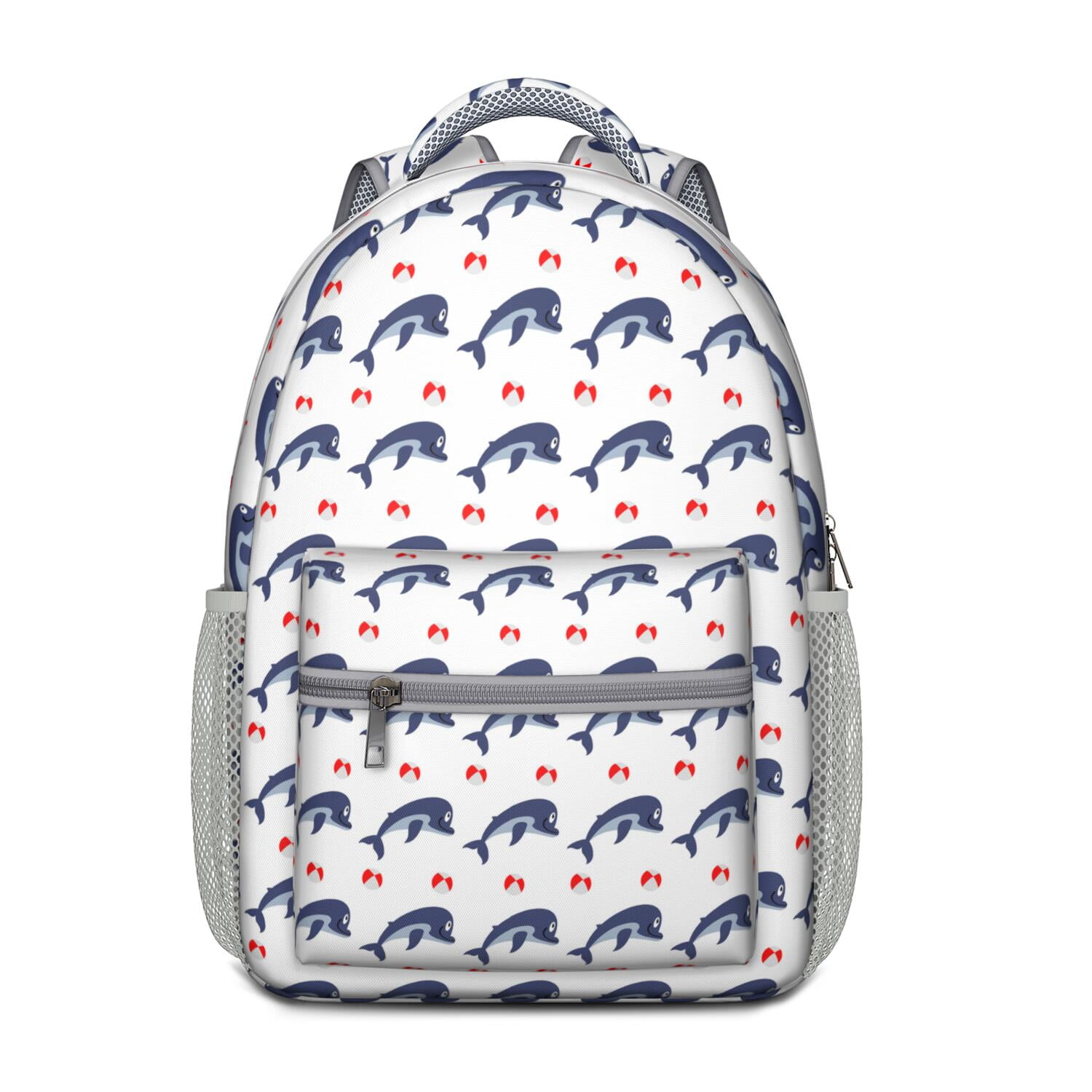 Cartoon Nautical Shark Whale Dolphin Cute Underwater Marine Life Lunch ...