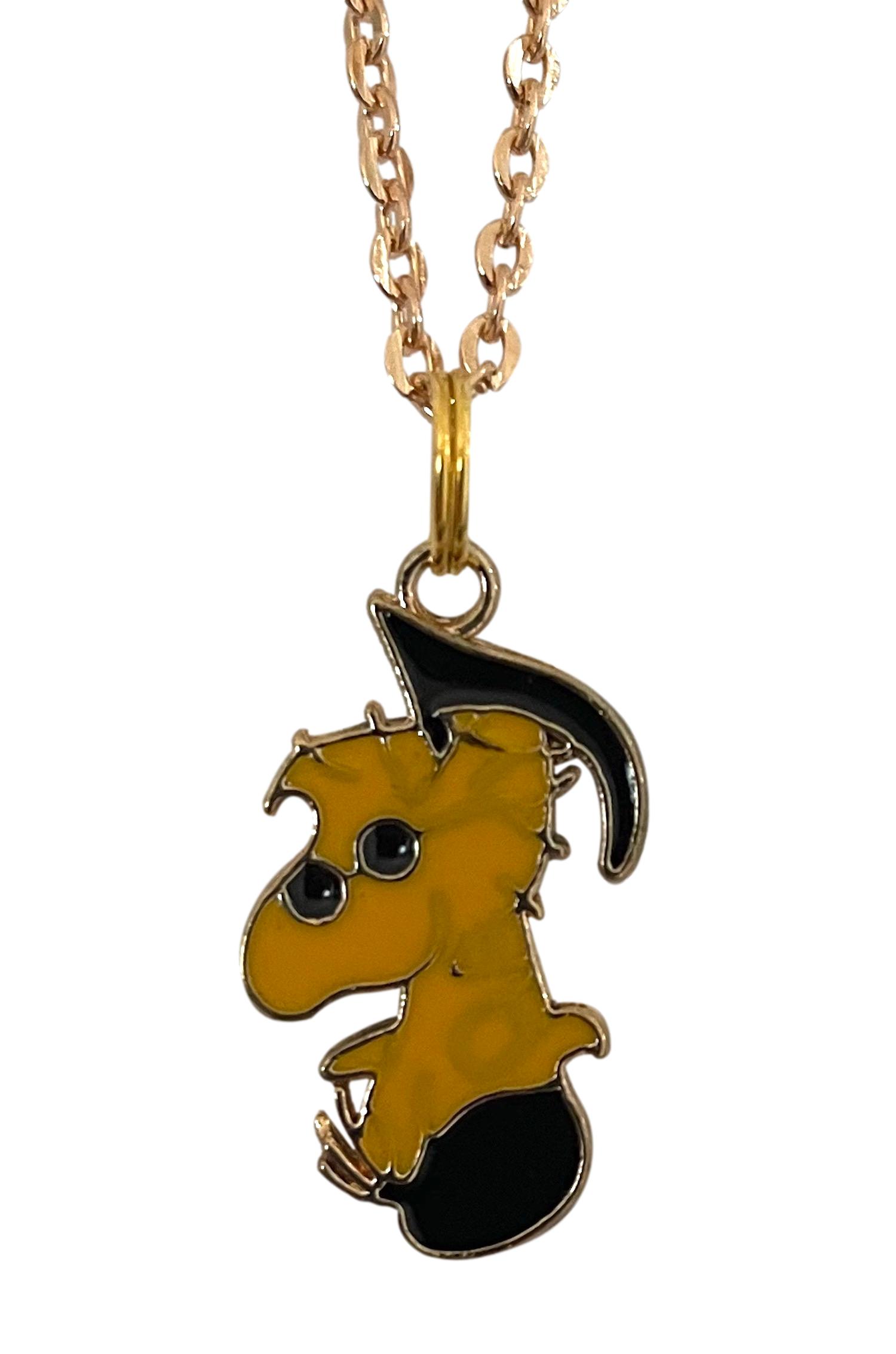 Cartoon Necklace - Woodstock Wearing Shades Peanuts Charm Pendant ...