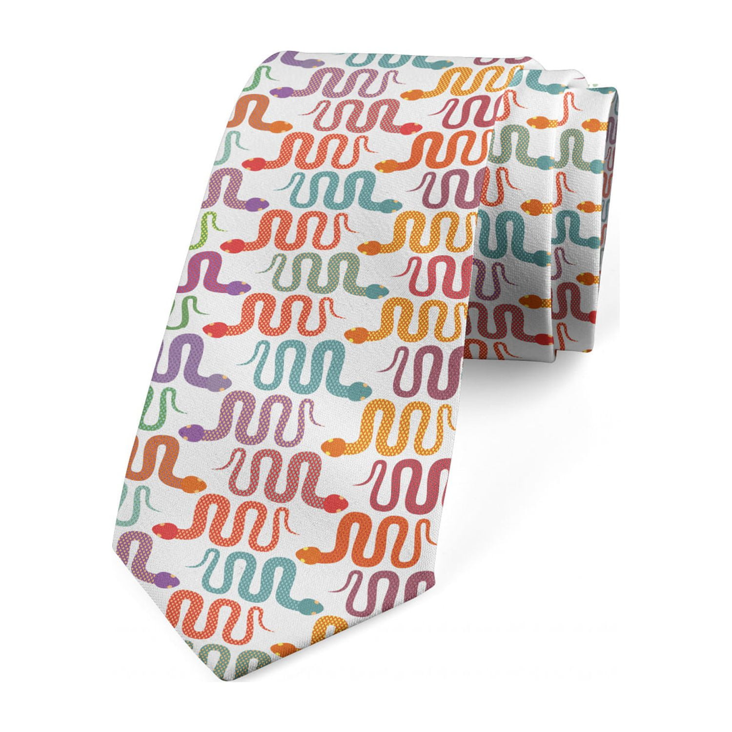 Cartoon Necktie, Colorful Scrolling Snakes, Dress Tie, 3.7 ...