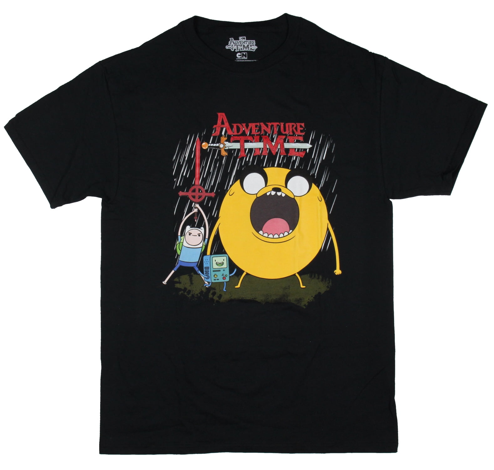 Cartoon Network Adventure Time Men's Trio Jake Finn BMO T-Shirt ...
