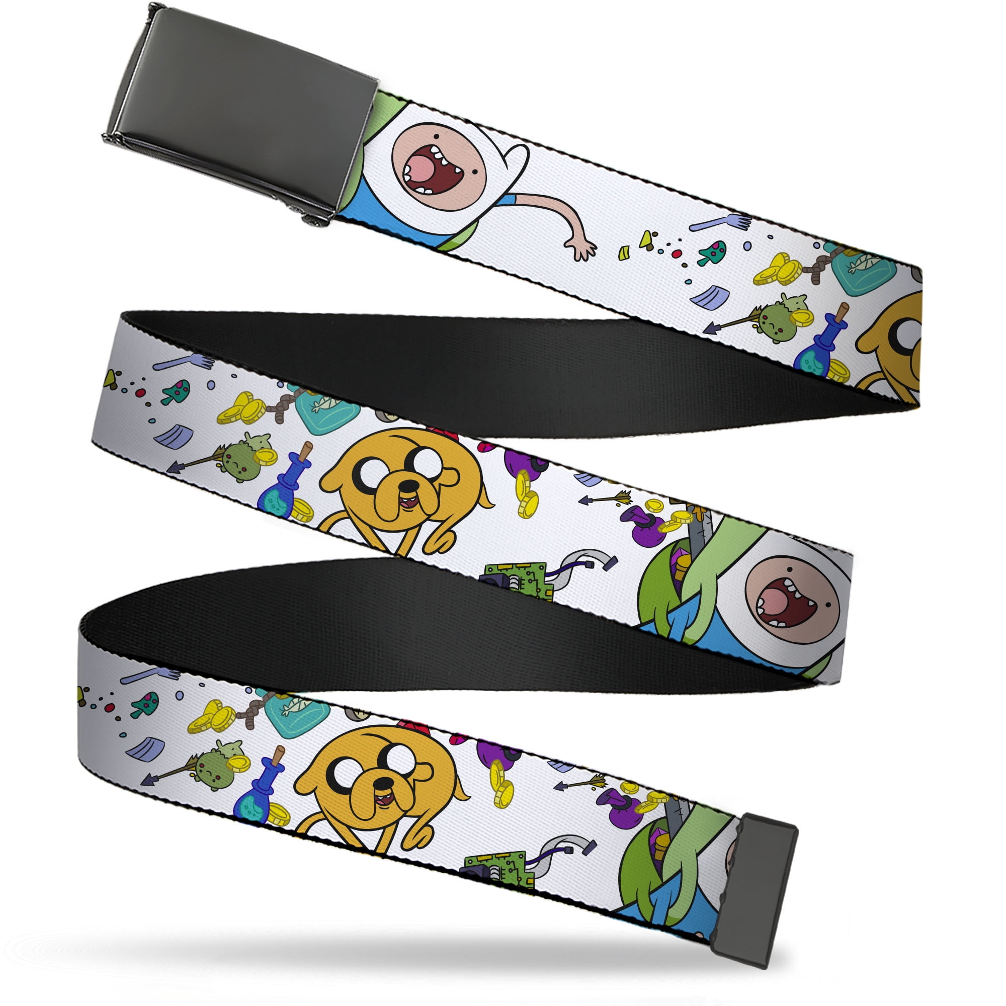 Cartoon Network Belt, Flip Web Belt Adventure Time Jake and Finn Open ...