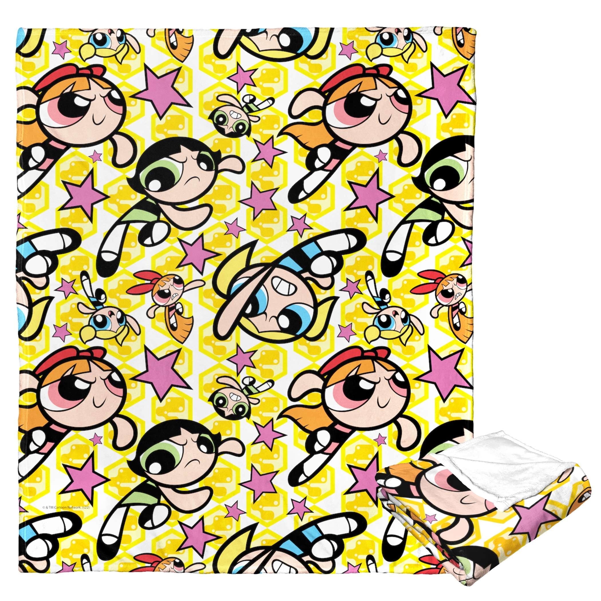 Cartoon Network's Powerpuff Girls Fighting Crime Kids Silk Touch Throw ...