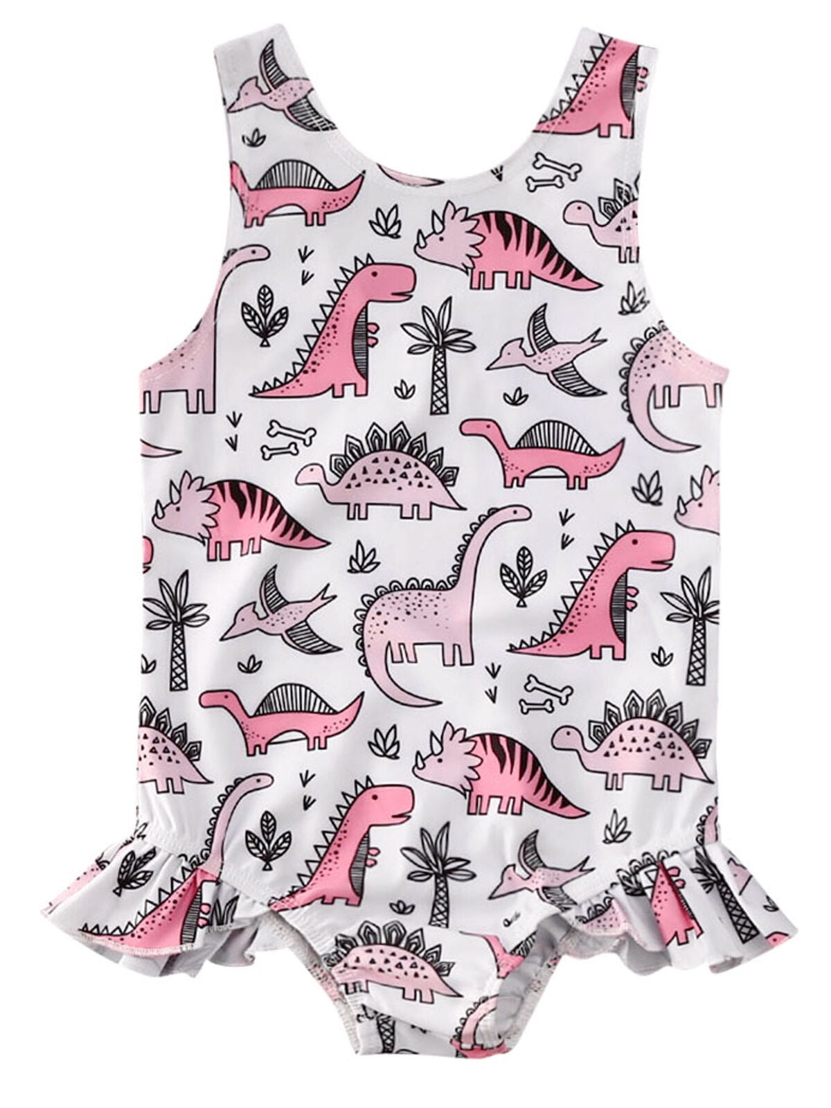 Cartoon Newborn Kids Baby Girl Dinosaur Swimsuit Swimwear Bikini ...