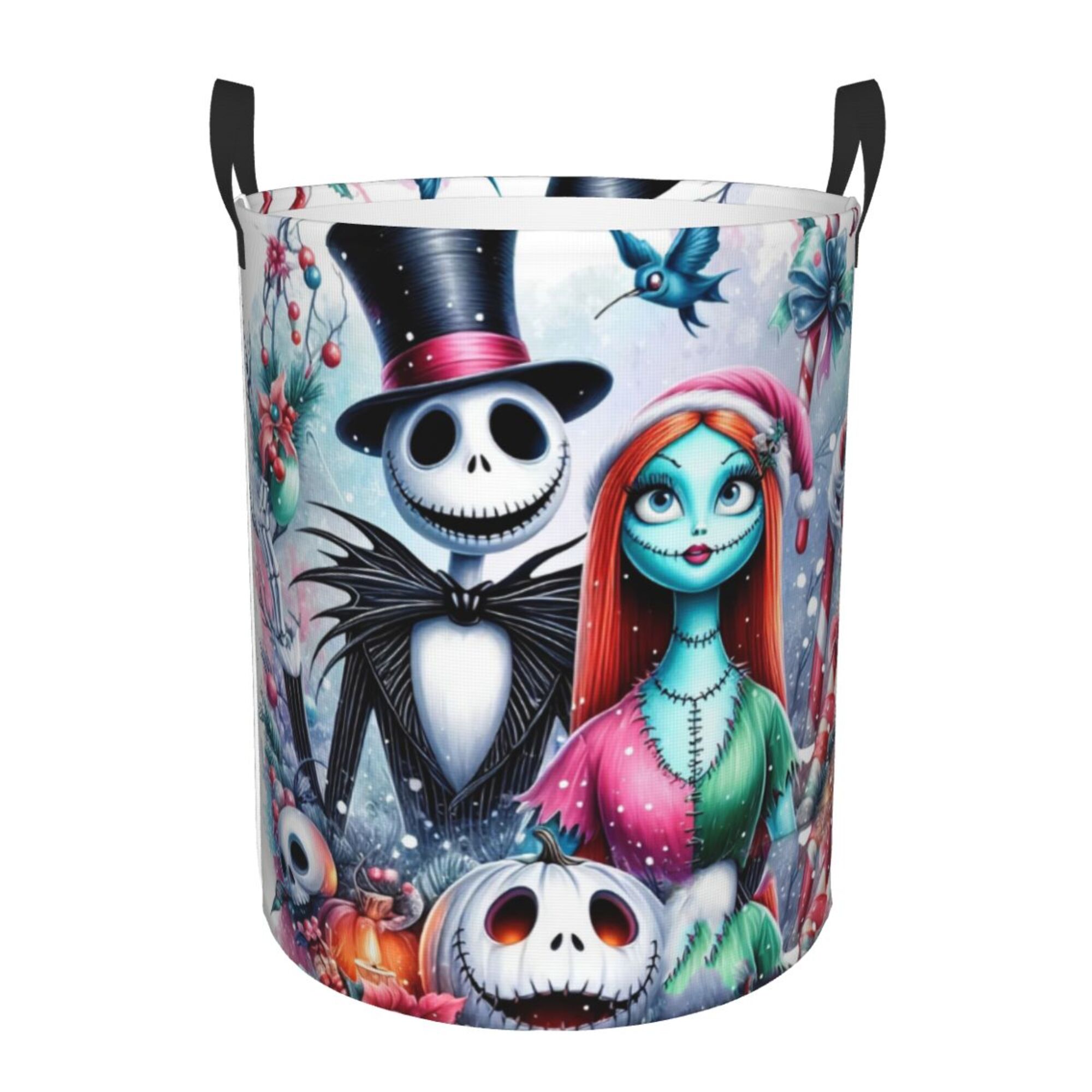 Cartoon The Nightmare Before Christmas Printed Laundry Hamper Basket ...