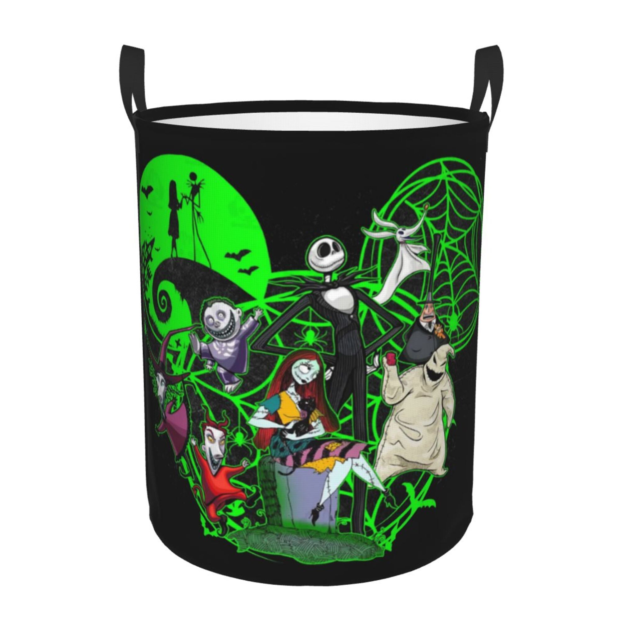 Cartoon The Nightmare Before Christmas Printed Laundry Hamper Basket ...