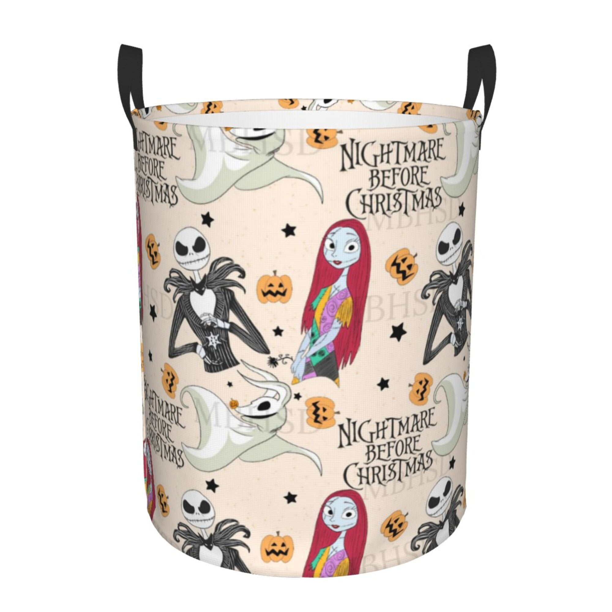 Cartoon The Nightmare Before Christmas Printed Laundry Hamper Basket ...