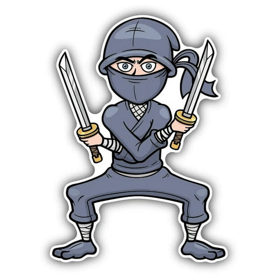 Cartoon Ninja Sticker Phone Decal Water Bottle Stickers Car Decals ...