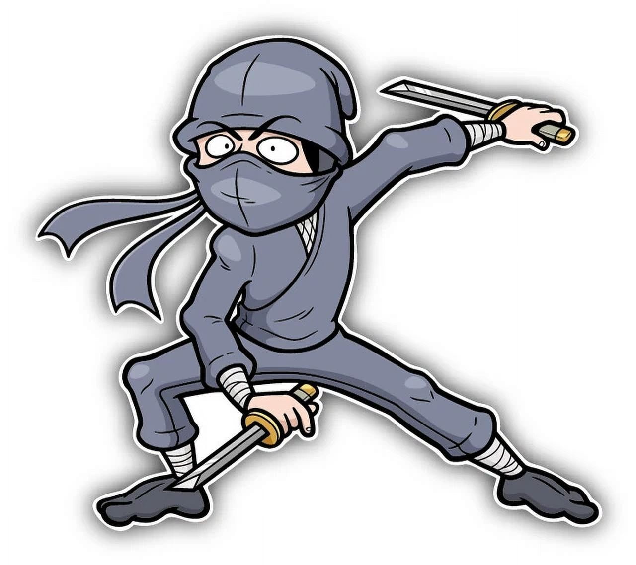 Cartoon Ninja Warrior Sticker Phone Decal Water Bottle Stickers Car ...