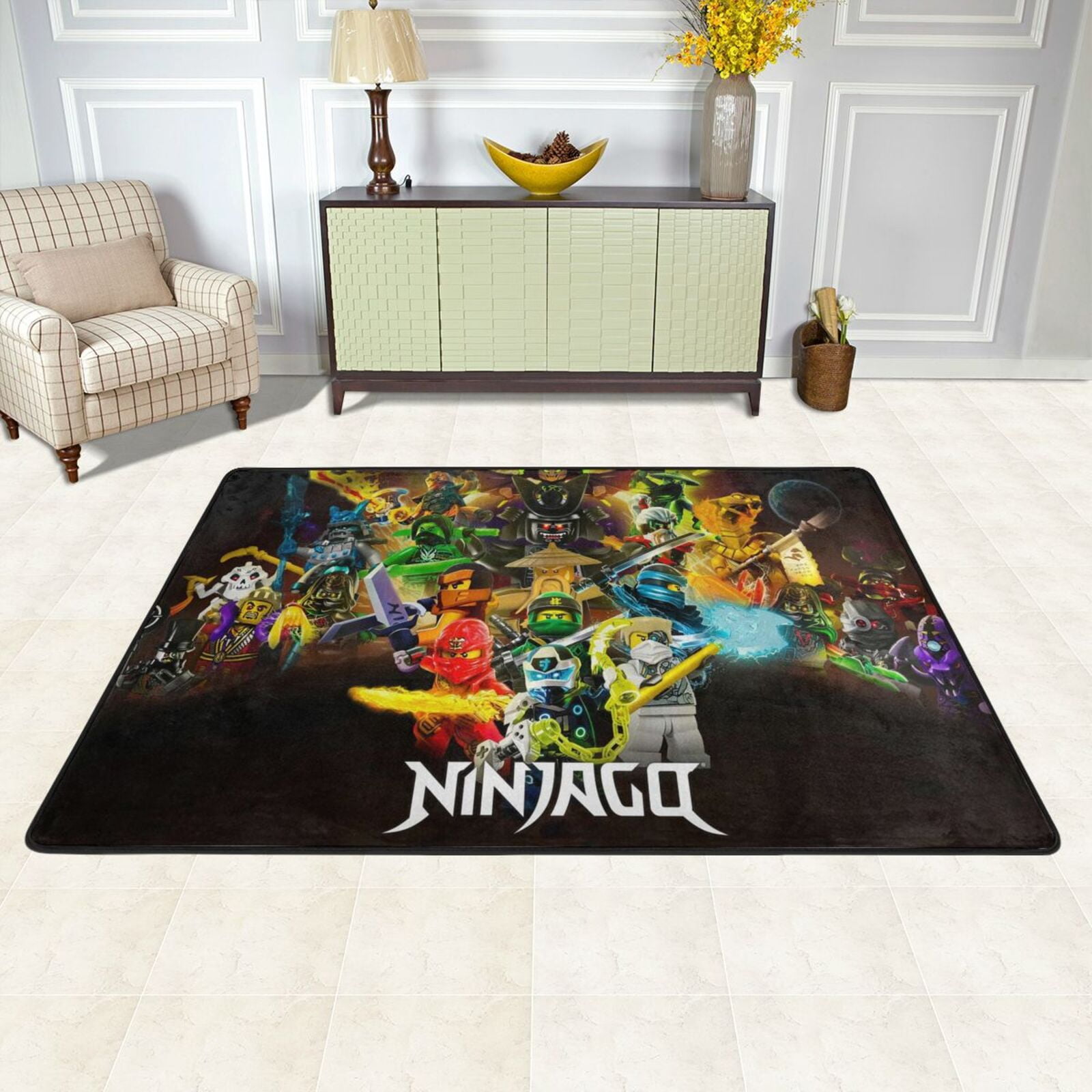 Cartoon Ninjago Cartoon Rugs Washable Cover Floor Rug Carpets Bathroom ...