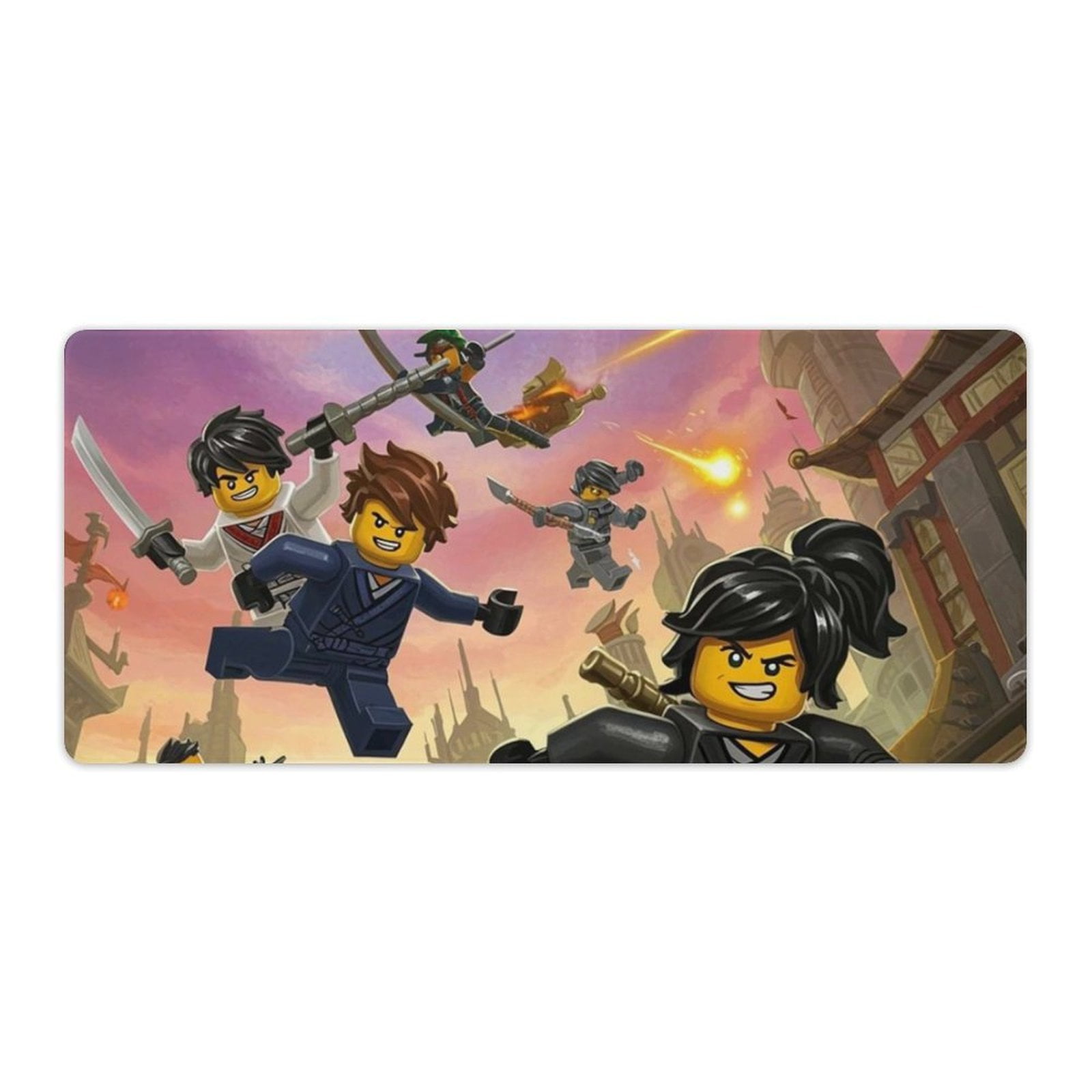 Cartoon Ninjago Mouse Pad No-sliped Large Mousepad Extended Gaming Desk ...