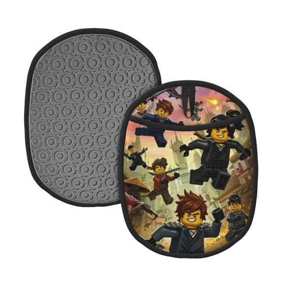 Cartoon Ninjago Silicone Pot Mat Mitten Oven Mitts Pot Holder Heat ...