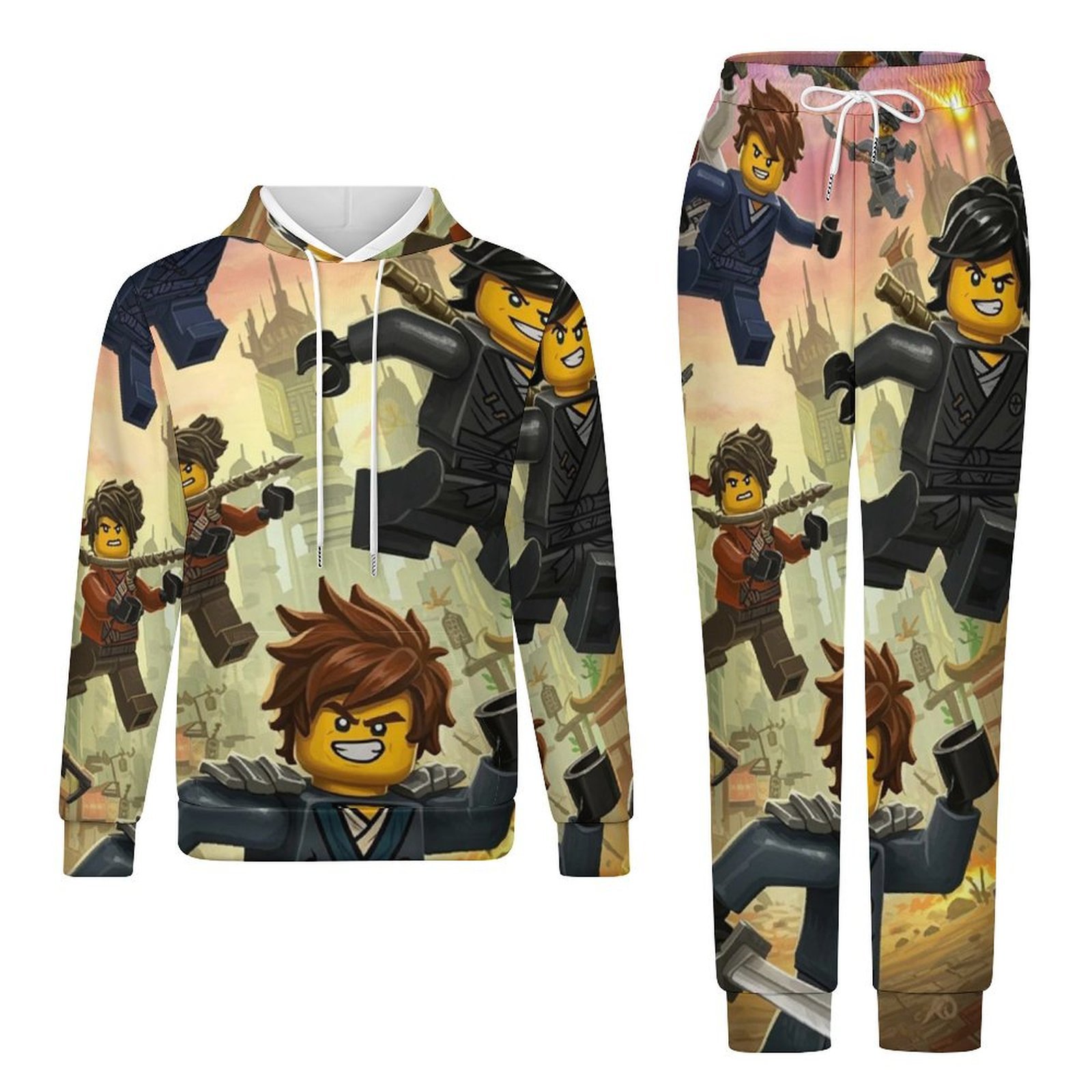 Cartoon Ninjago Unisex Hoodies And Sweatpants Set Sweatshirts Jogger ...