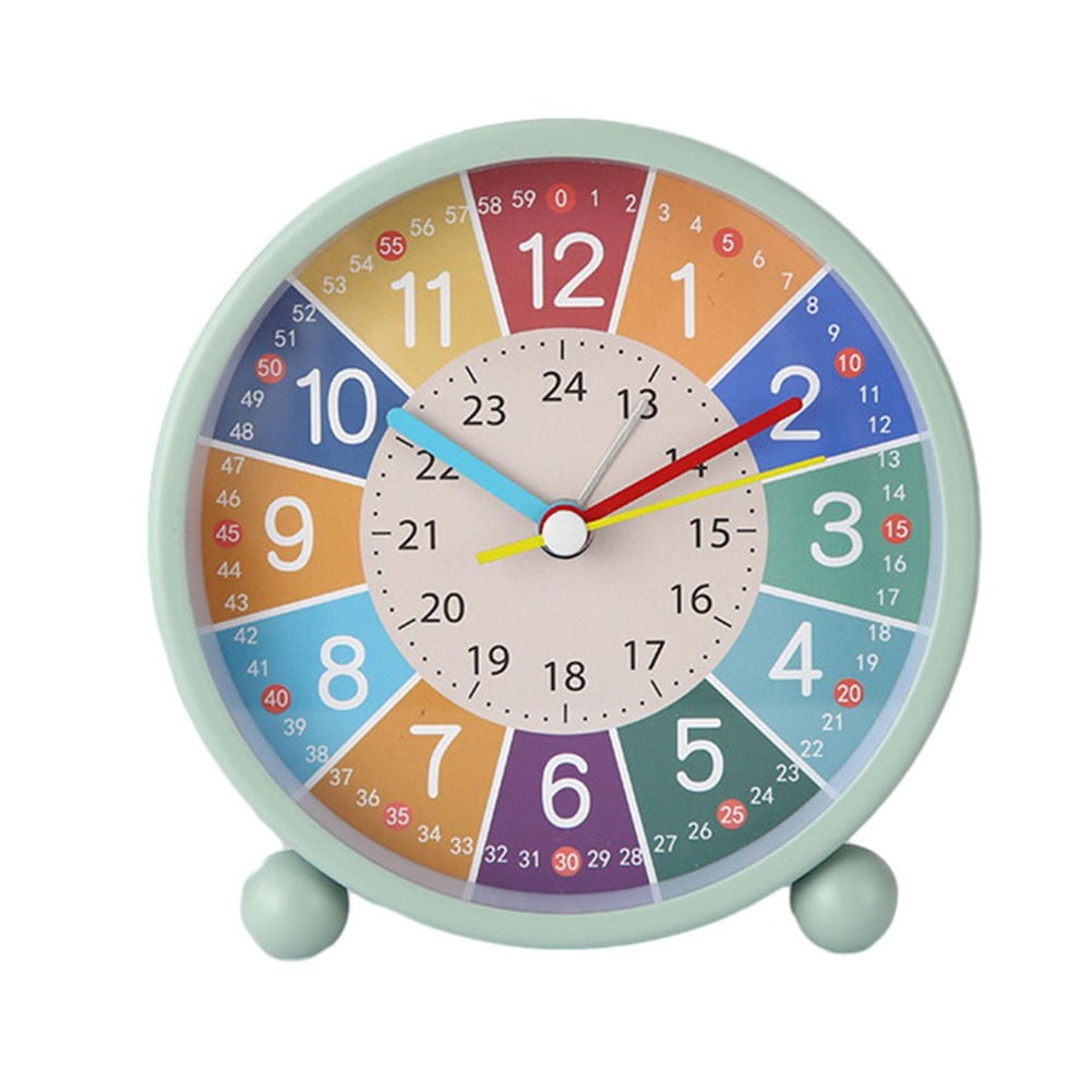 Cartoon Number Alarm Clock Bedroom Children\'s Room Desktop Clock Mute ...