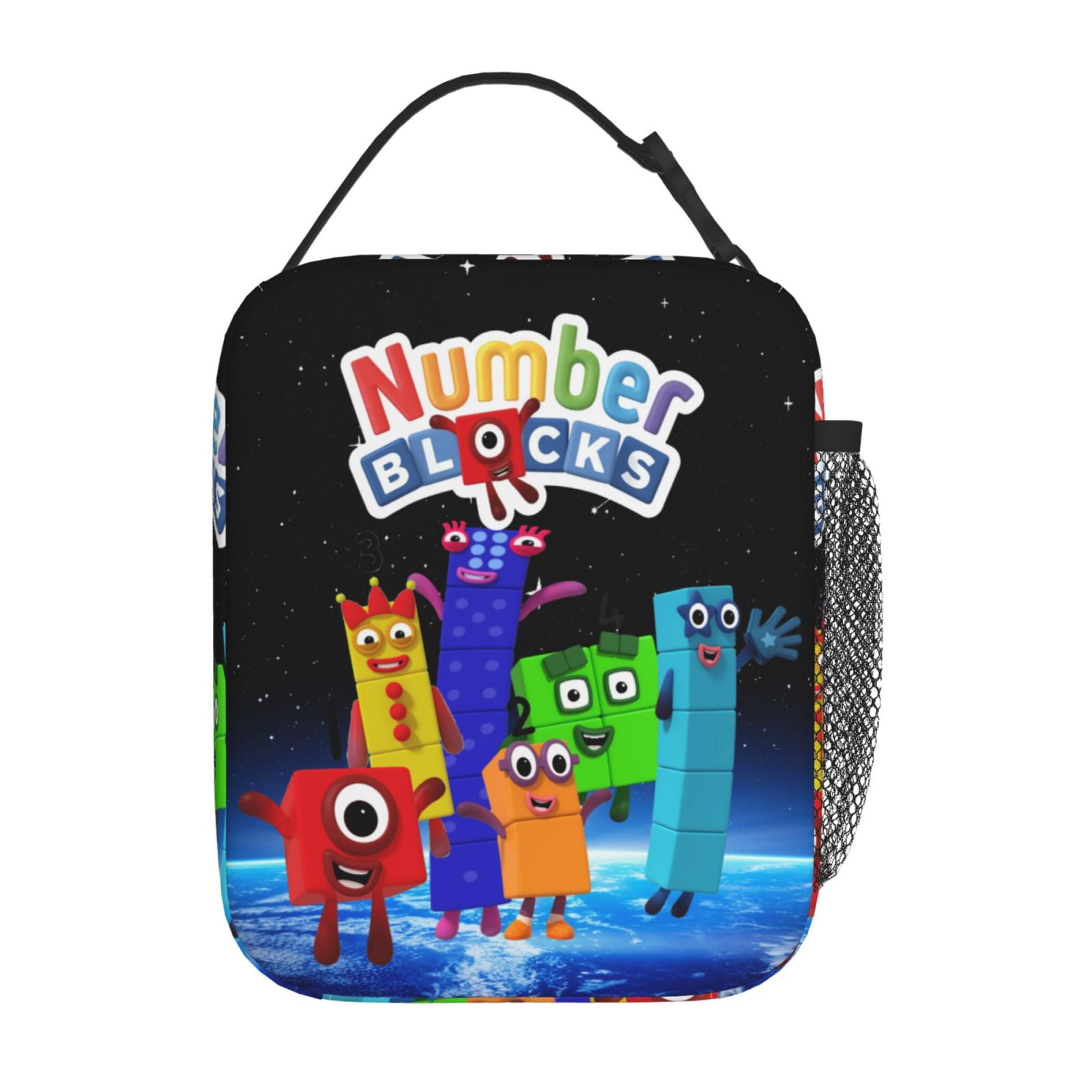 Cartoon Number Block Lunch Bag Box Insulated Tote Bag Cool Lunch Bags ...