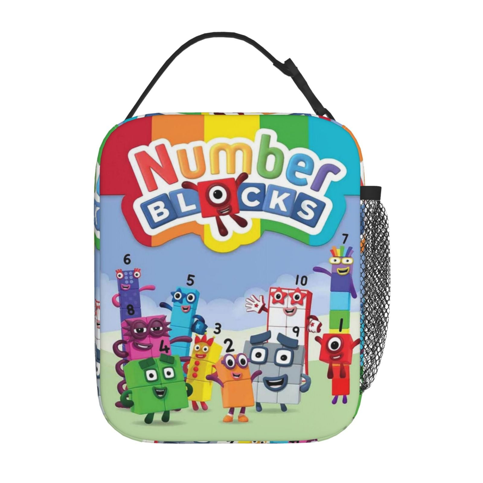 Cartoon Number Block Lunch Bag Box Insulated Tote Bag Cool Lunch Bags ...