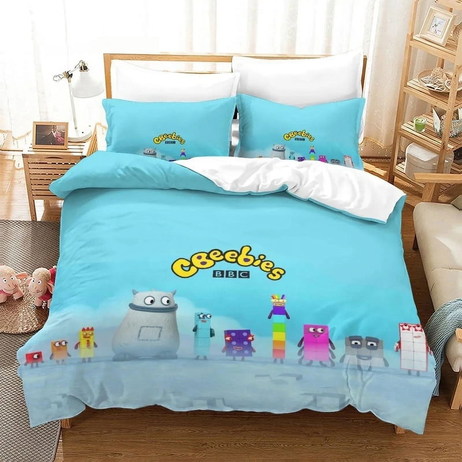 Cartoon Number-Blocks Bedding Set Duvet Cover Bed Set Quilt Cover ...
