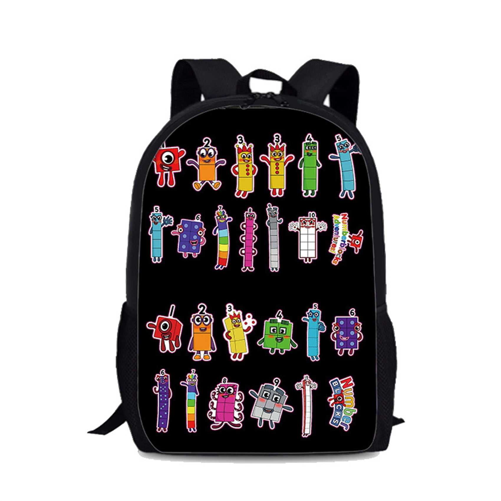 Cartoon Numberblocks Graphic Backpack-Lightweight Casual Daypack Travel ...