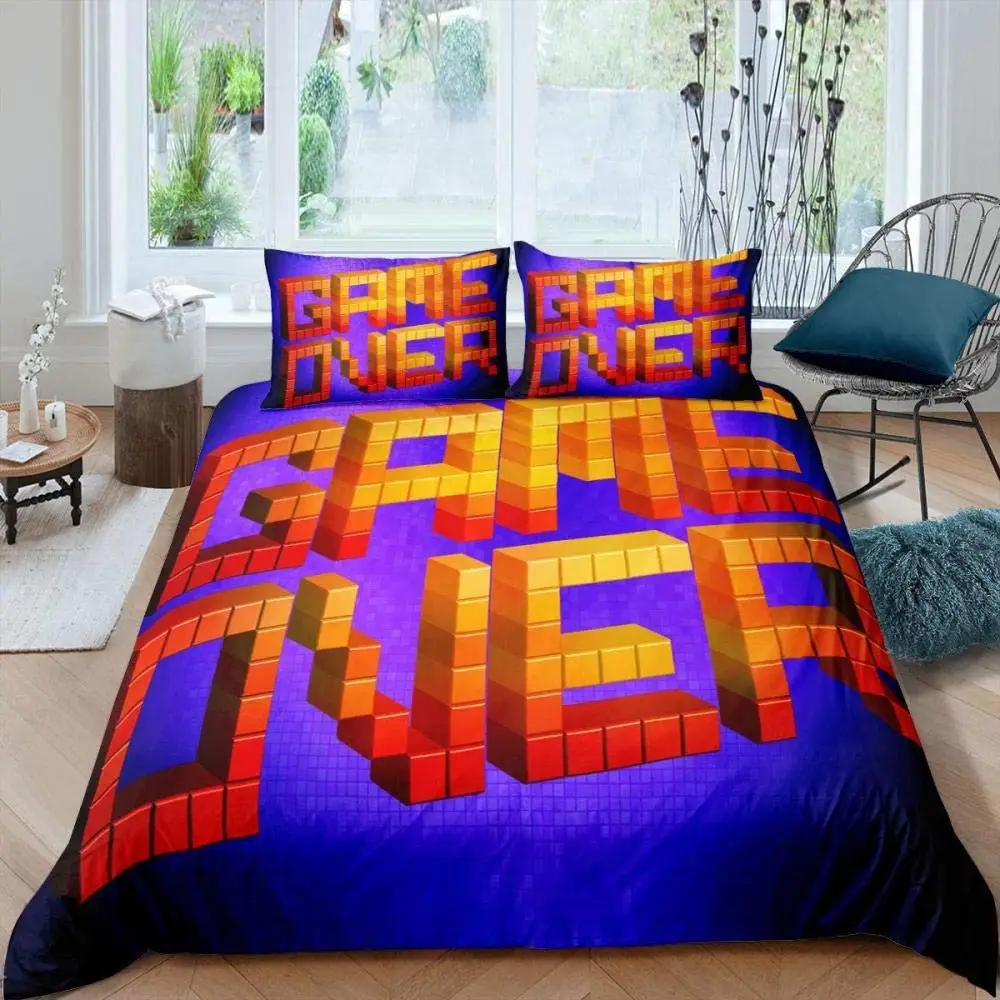 Cartoon Numbers King Duvet Cover Lovely Animals Bedding Set Kids ...