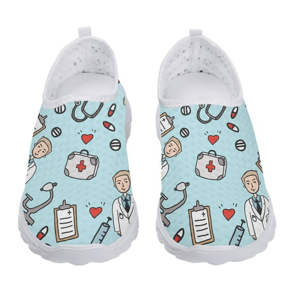 Cartoon Nurse Doctor Slip On Shoes Lightweight Medical Paramedic EMT ...