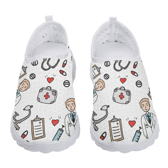 Cartoon Nurse Doctor Slip On Shoes Lightweight Medical Paramedic EMT ...