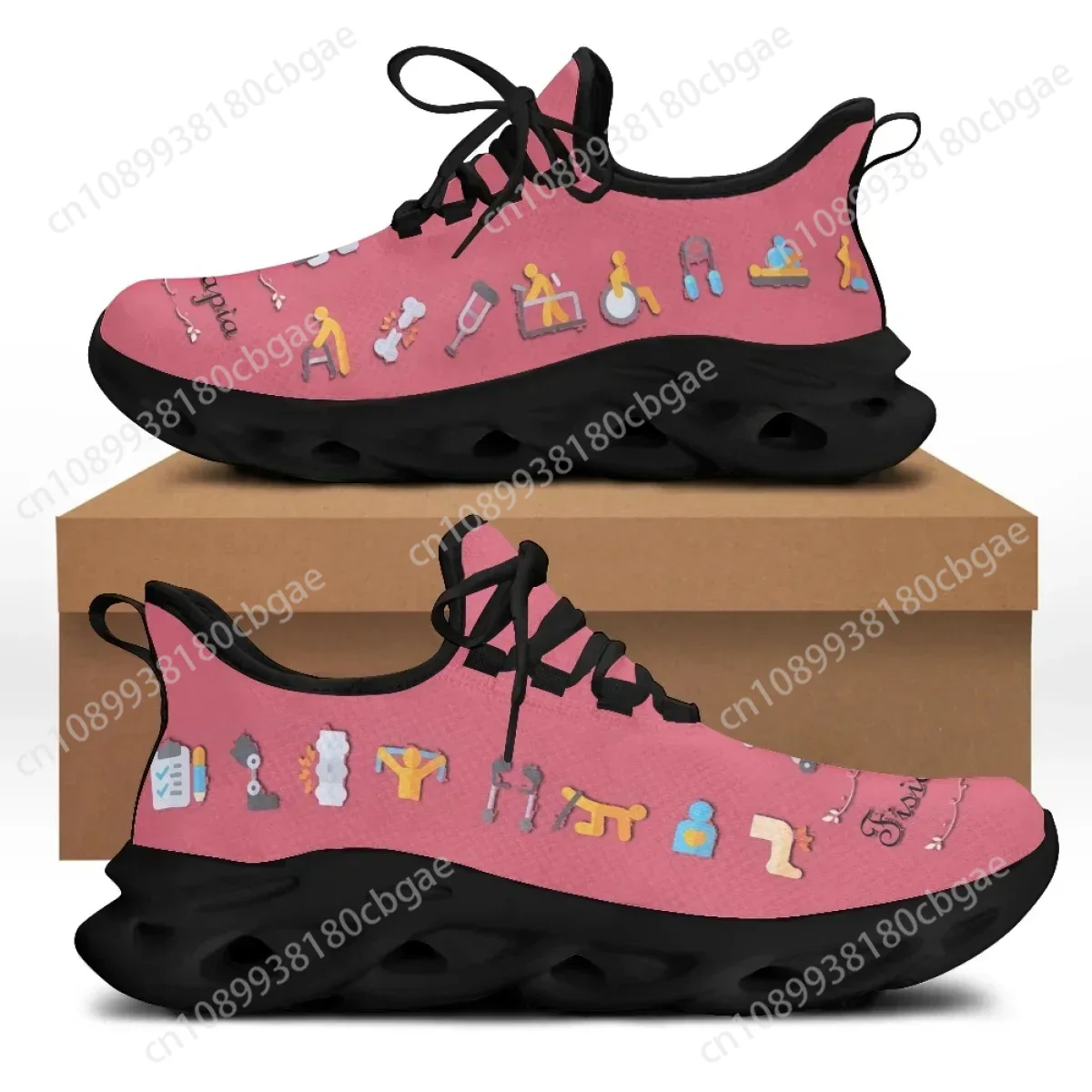 Cartoon Nurse Doctor Women Men Knit Shoes Autumn Soft Running Sports ...